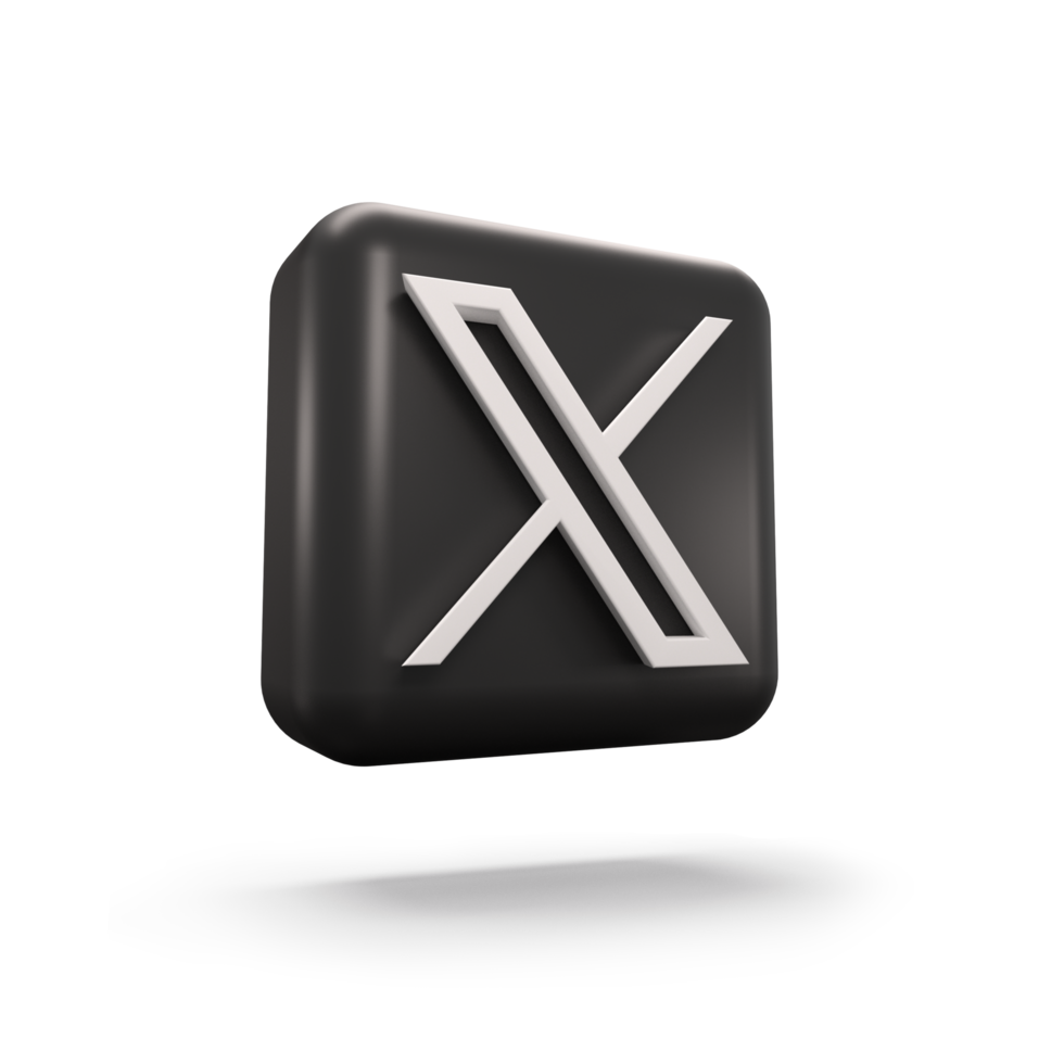 3d Logo X, Black, Symbol, Square PNG Transparent Background, Free ...