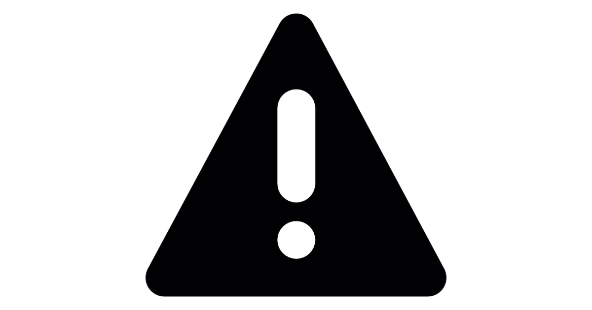 A Black Triangle With Exclamation Point Error Images PNG Transparent ...