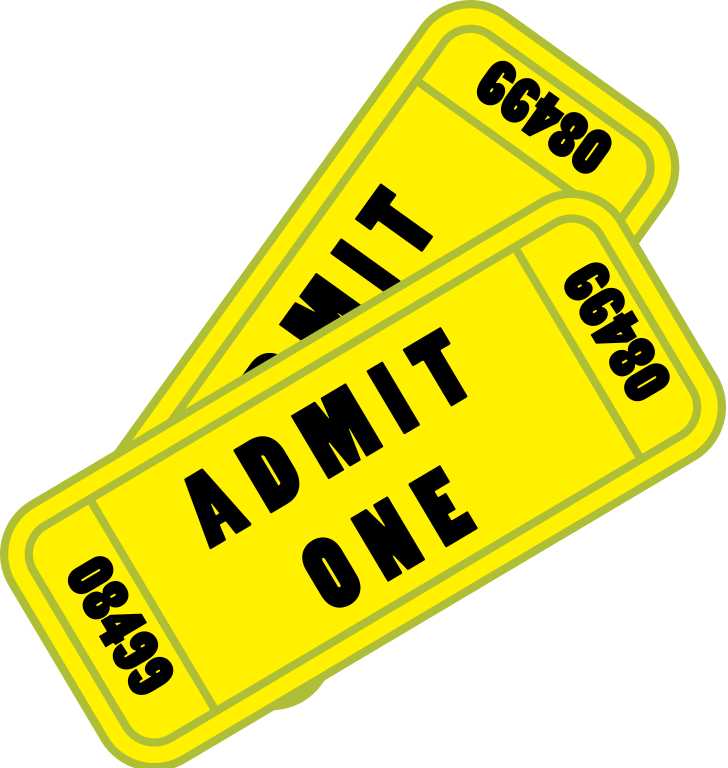 Admit One Ticket Yellow Picture PNG Transparent Background, Free ...