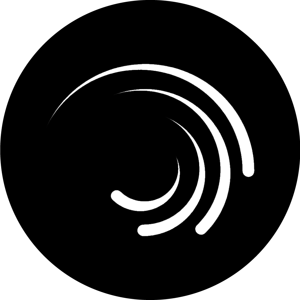 Black Circle Logo Similar To Alight Motion PNG Transparent Background ...