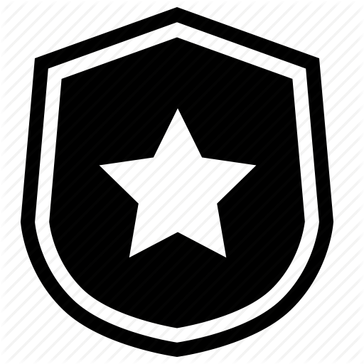 Black Police Badge Icon PNG Transparent Background, Free Download ...