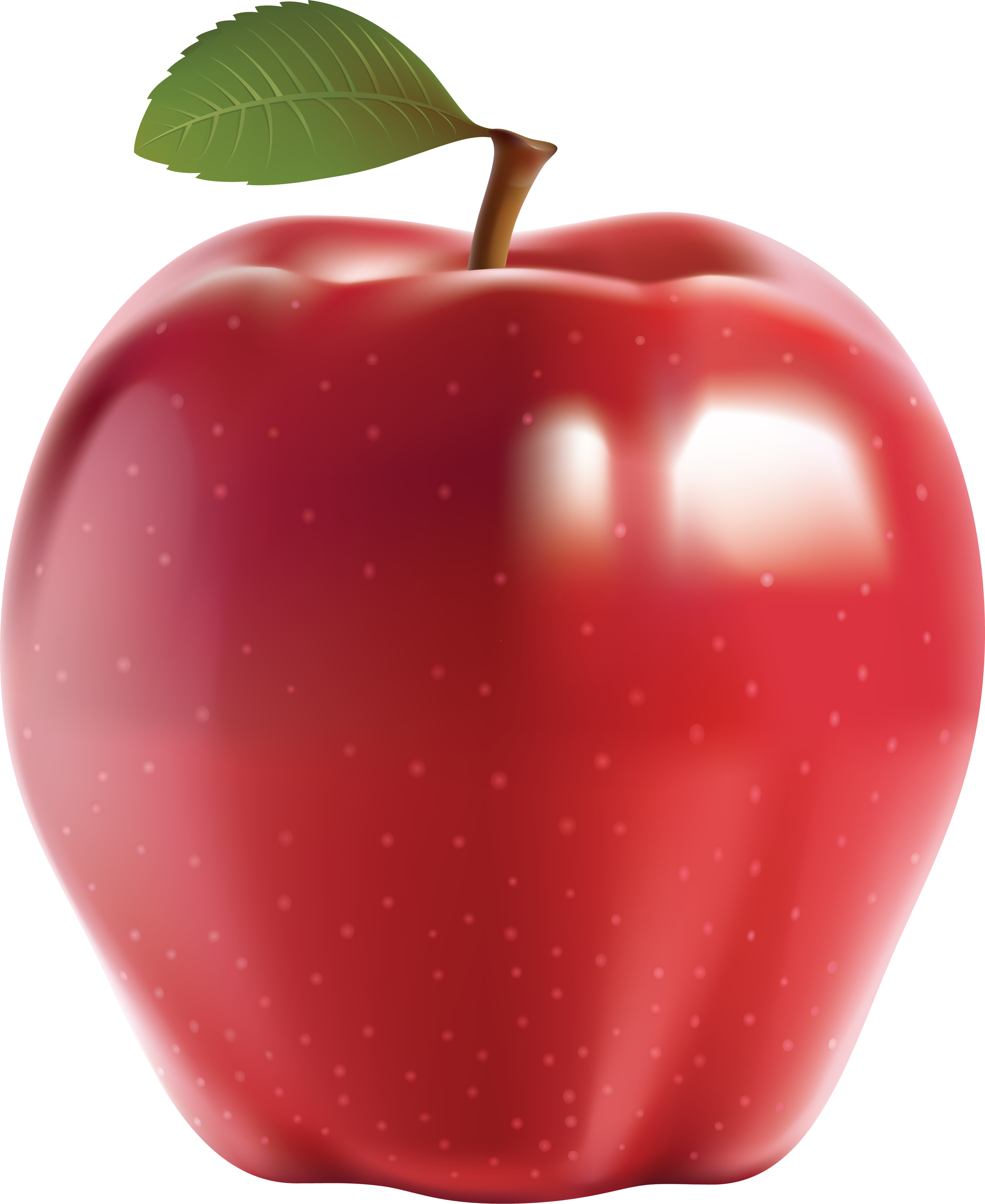 Classic Red Apple With Leaf Image PNG Transparent Background, Free ...
