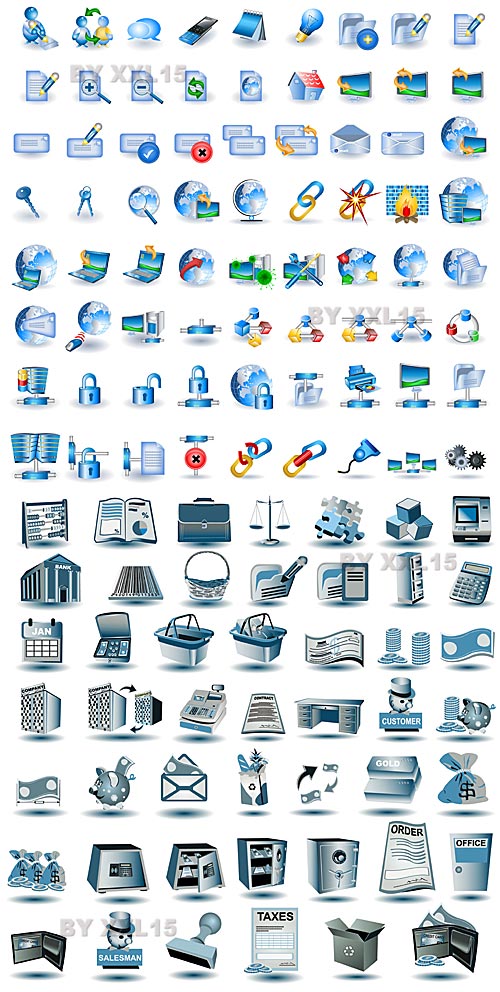 Design1s Blue Network Icons Blue Network Icons Vector PNG Transparent ...