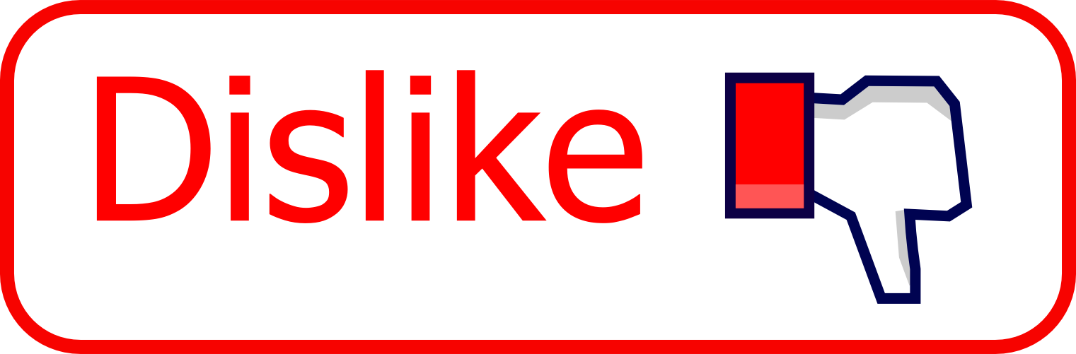 High Resolution Dislike Button Clipart PNG Transparent Background Free