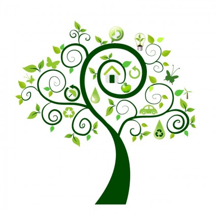 Green Tree Vector Free Download