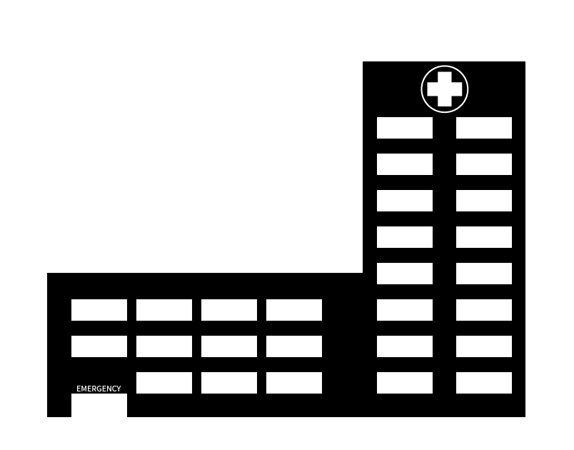 Hospital Icon, Transparent Hospital.PNG Images & Vector - FreeIconsPNG