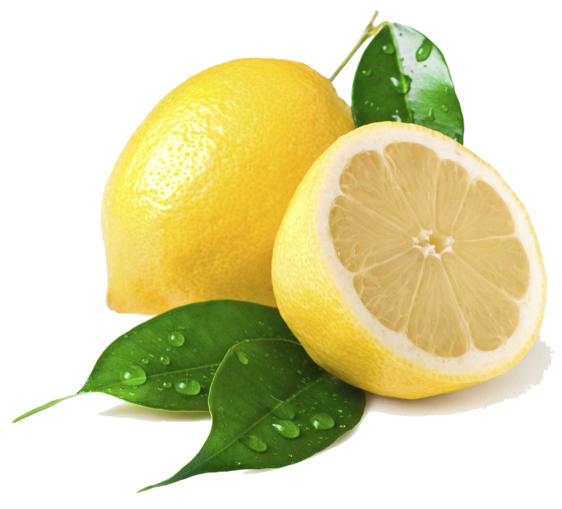 Lemon Fruit With Leaf PNG Transparent Background Free Download 38647