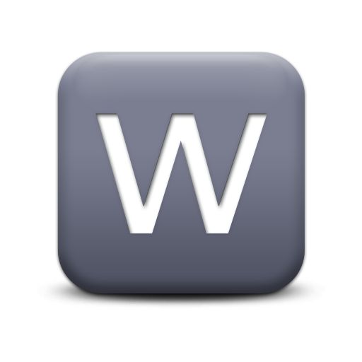 Letter W Icon, Transparent Letter W.PNG Images & Vector - FreeIconsPNG