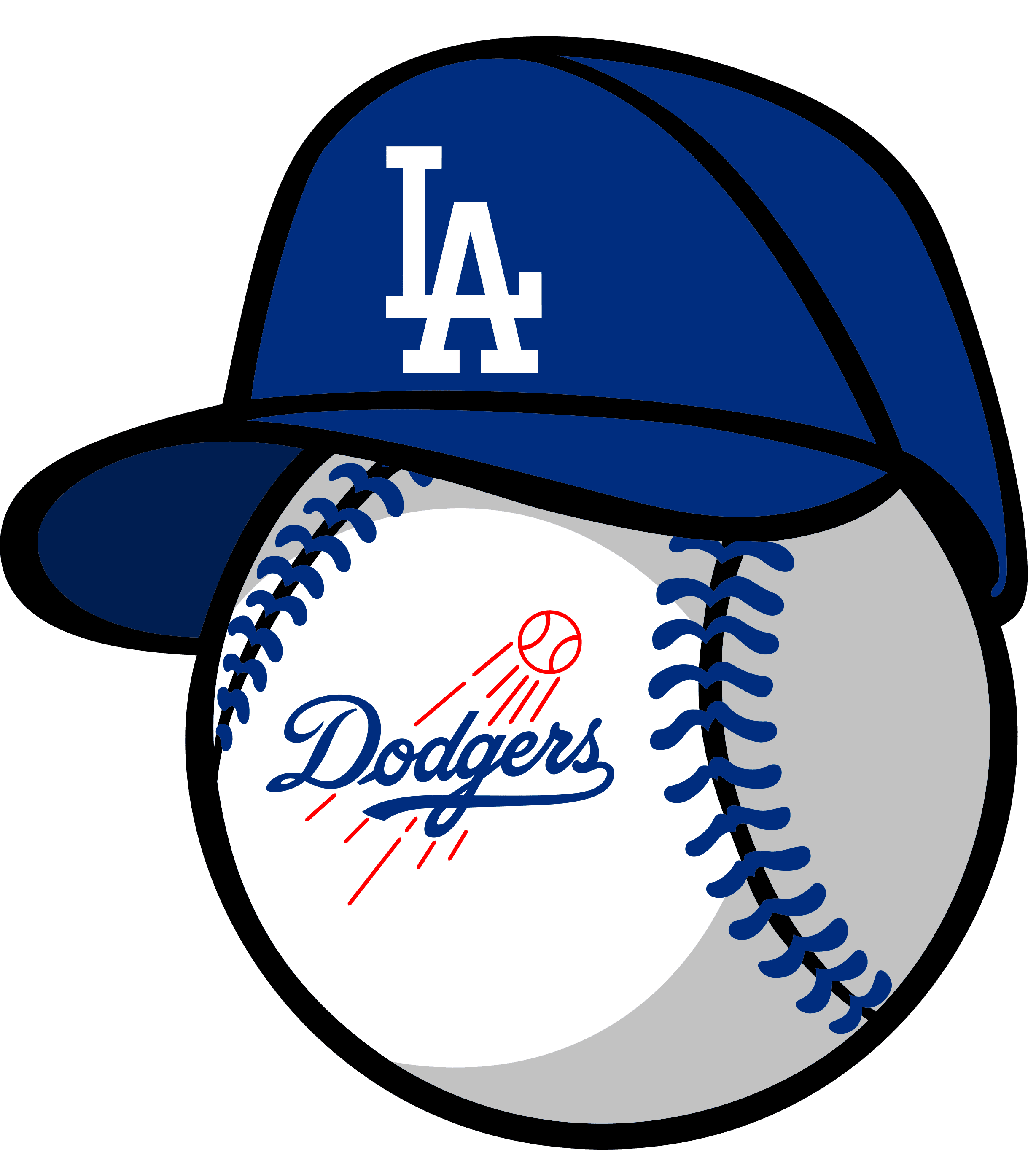 Los Angeles Dodgers Helmet Logo Cutout PNG Transparent Background Free
