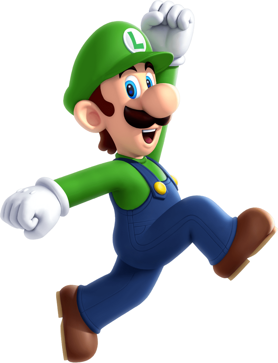 Mario Luigi Super Run Nintendo Render Party Web PNG Transparent ...