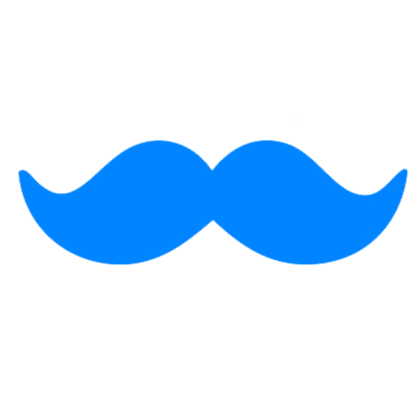 Blue Mustache Clip Art