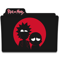 Rick And Morty Black Folder Icon PNG Transparent Background, Free ...