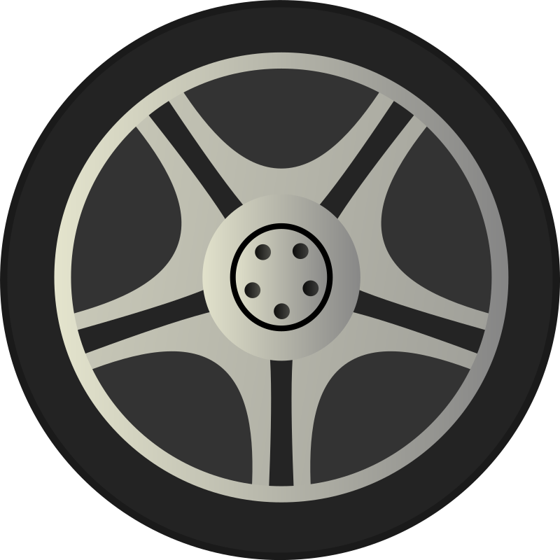 Simple Car Wheel Tire Rims Side View By Qubodup Just A Wheel Side PNG ...