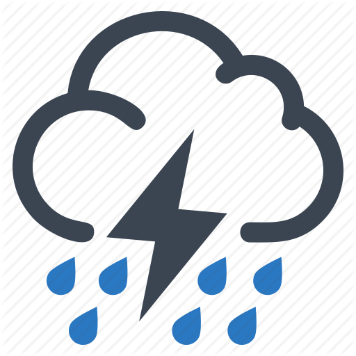 Vector Thunderstorm Icon PNG Transparent Background Free Download