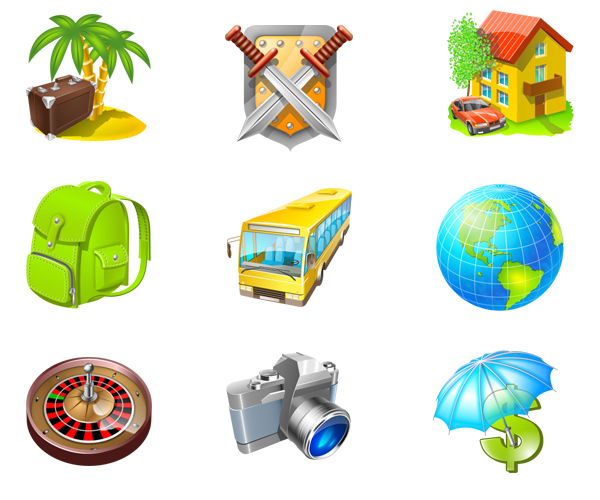 Travel Icon Set » Iconspackm PNG Transparent Background, Free Download ...