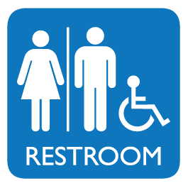 Unisex Restroom Sign Decal PNG Transparent Background, Free Download ...