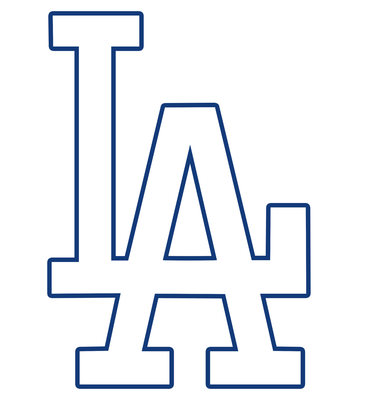White Los Angeles Dodgers Icon La PNG Transparent Background Free