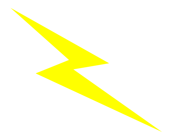 Yellow Lightening Bolt Clip Art PNG Transparent Background, Free ...