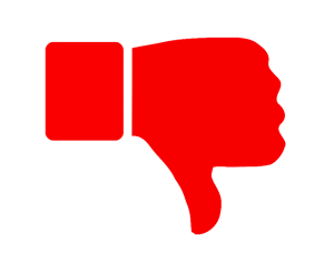 Red Dislike Symbol
